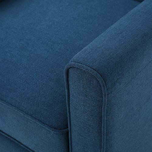 Christopher Knight Home Emmie Fabric Recliner (Set of 2), Navy Blue, Dark Brown