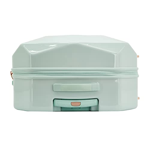 kensie Women's 3D Gemstone TSA Lock Hardside Spinner Luggage, Mint, 20-Inch Carry-On