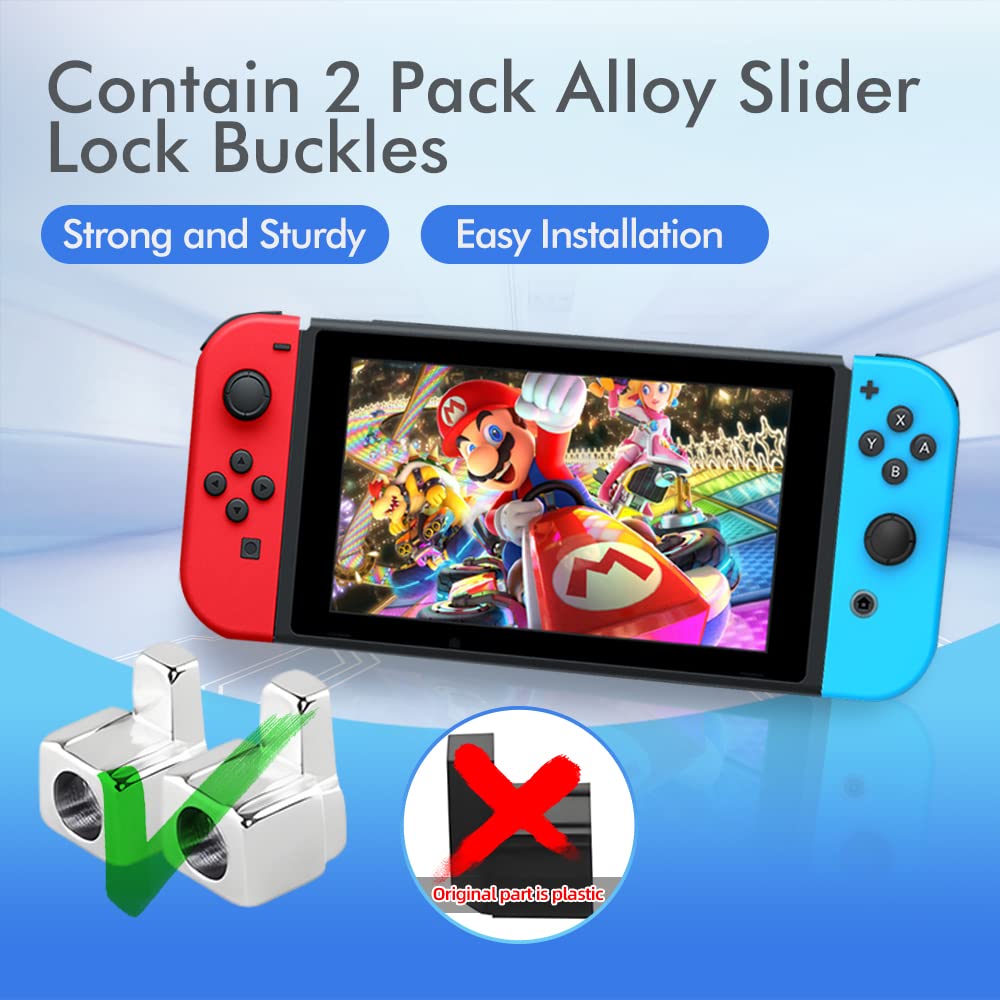 SEONEZU Joycon Joystick Replacement 4 Pack, Joycon Repair Kit/Tool, No Drift, Analog Thumb Sticks for Nintendo Switch, Switch Lite & Switch OLED Controller, Left/Right Sensor Joystick, Thumbstick Caps