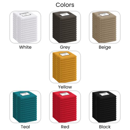 Cotton Clinic Premium Waffle Kitchen Towels 12 Pack β Soft Absorbent Quick Drying Table and Kitchen Linen - Dish Towels, Dish Cloths, Tea Towels and Cleaning Towels with Hanging Loop β 16x28 / Beige