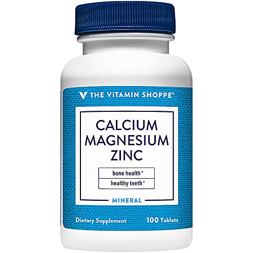 Calcium, Magnesium, & Zinc with Vitamin D - Supports Healthy Bones & Teeth (100 Tablets)