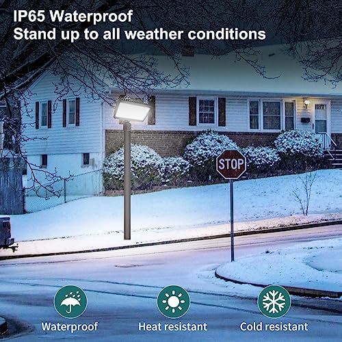 kadision 200W LED Flood Light with Dusk-to-Dawn Photocell, 200W/150W/100W Adjustable Super Bright 26000lm 5000K 100-277V IP65 Waterproof, Slip Fitter Mount LED Parking Lot Light, ETL Listed