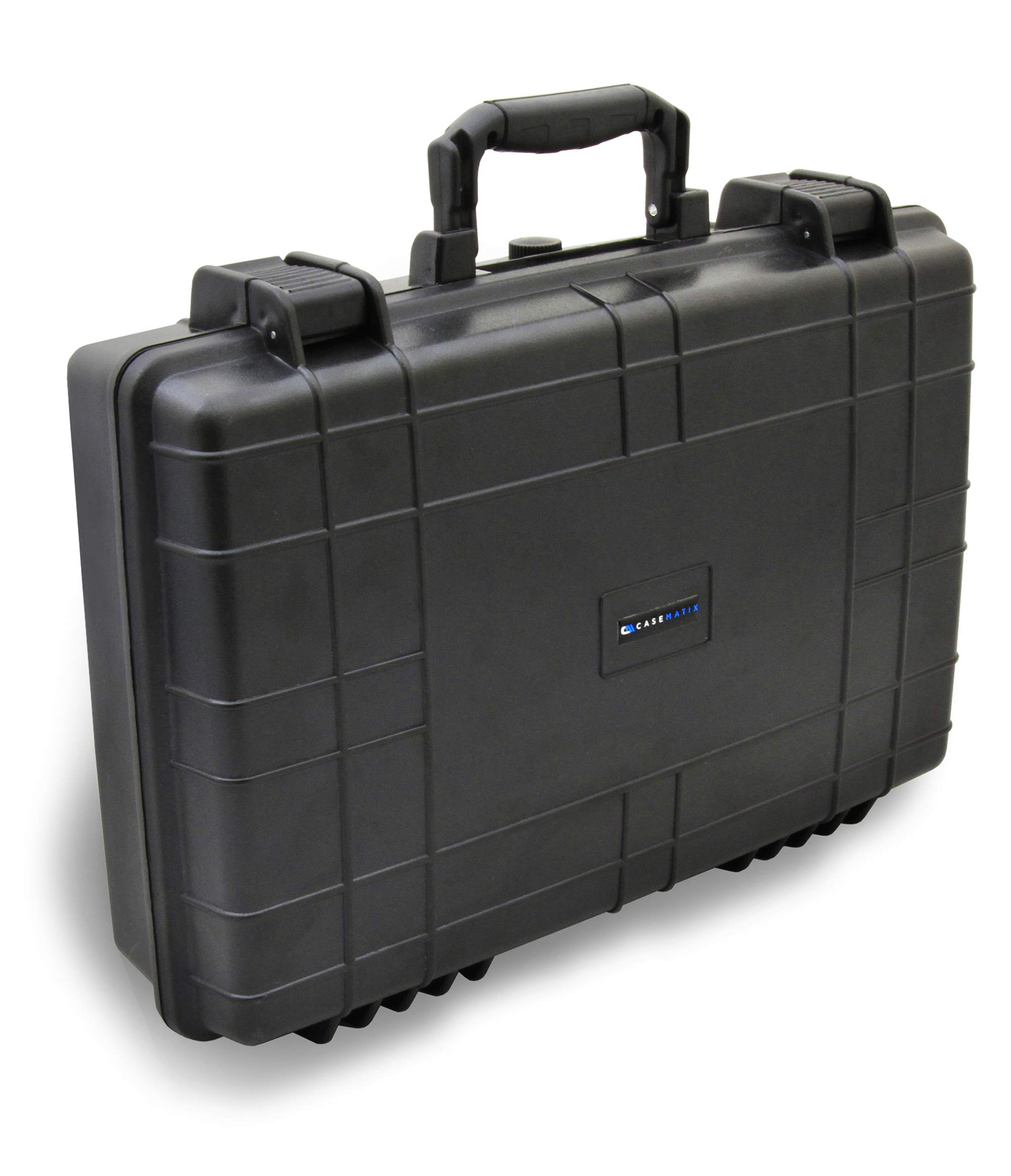 Casematix Waterproof Mixer Carry Case Compatible with Rode Rodecaster Pro Podcast Production Studio and Adapter - Hard Carry Case With Padded Foam