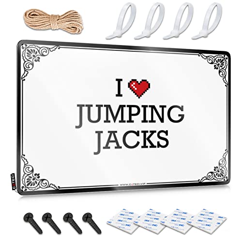 Tin Sign Decor I Love Jumping Jacks Tin Sign Door Decor Funny Office Signs (Color : Colour, Size : 30X40CM)