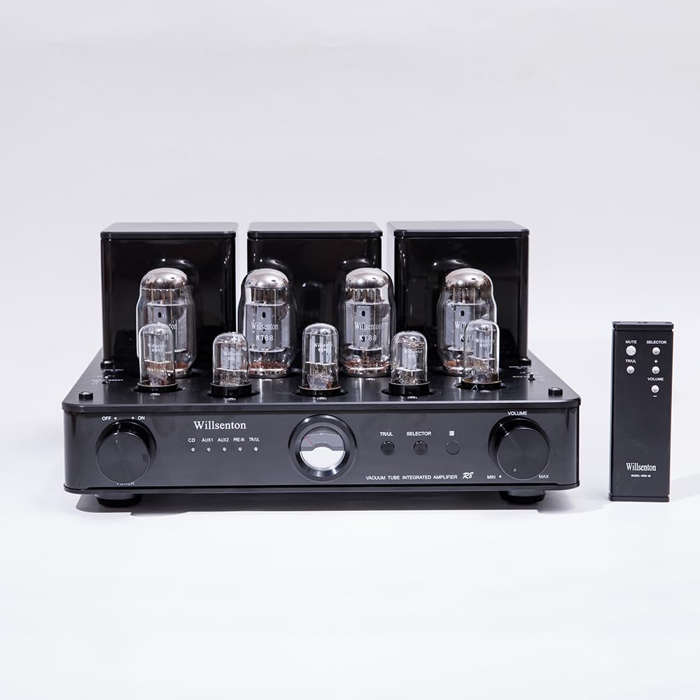 Willsenton R8 KT88/EL34 x4 Tube Amplifier Integrated AMP Power Amplifier Headphone Replaceable Basic Meter (Black)