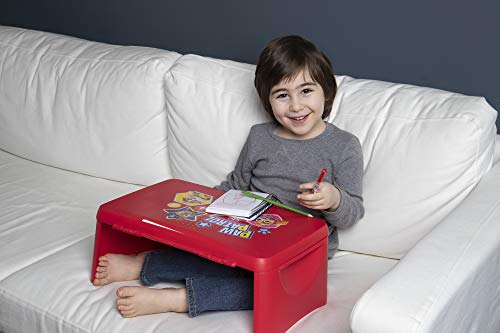 Paw Patrol Kids Lap Desk with Storage - Folding Lid and Collapsible Design - Portable for Travel or use in Bed at Home - Great for Writing, Reading or Other School Activities