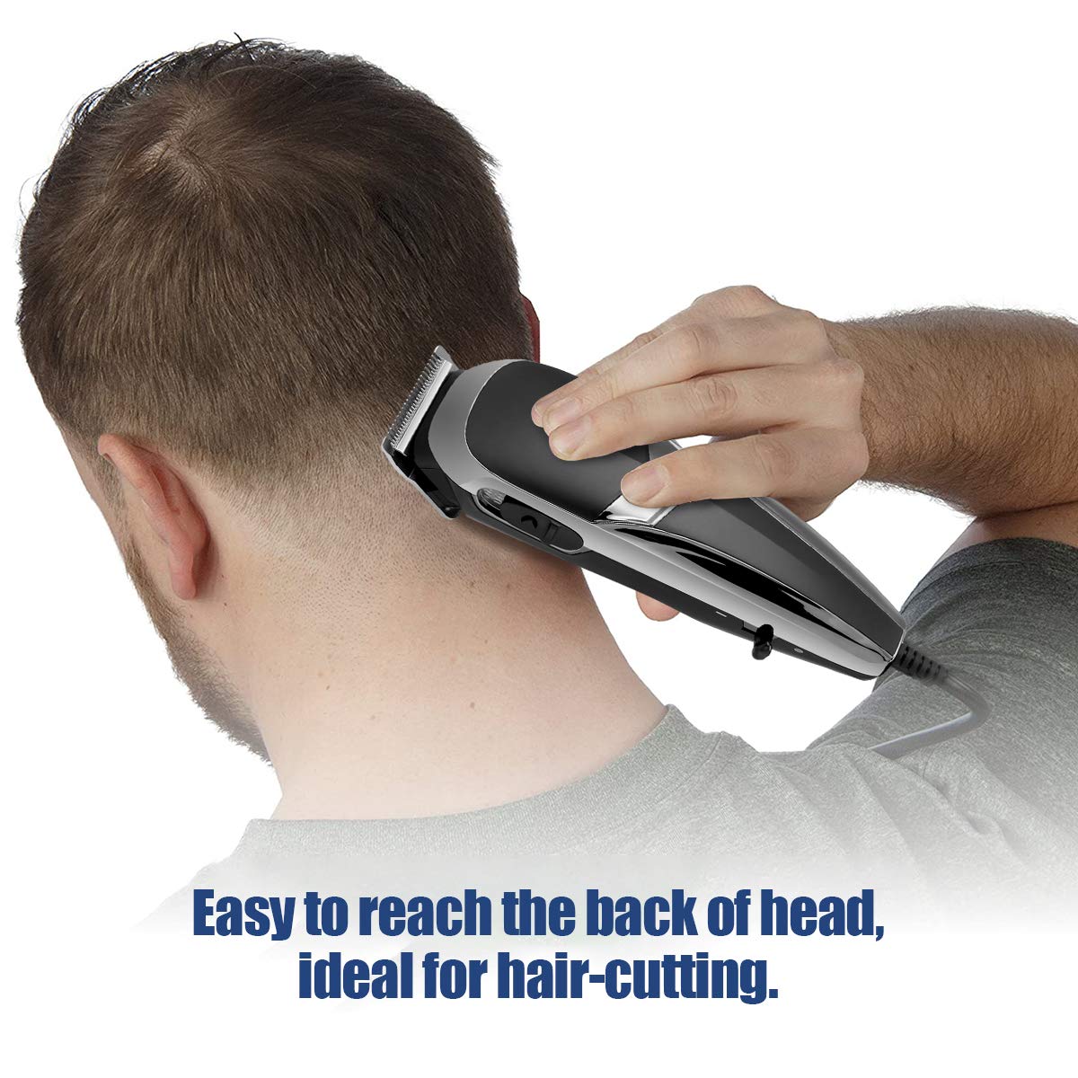 COSYONALL Hair Clippers for Men Pro Corded Hair Trimmer Cutting Kit with 8 Clipper Guide Combs Hard Storage Case for Hair Cutting (Black)