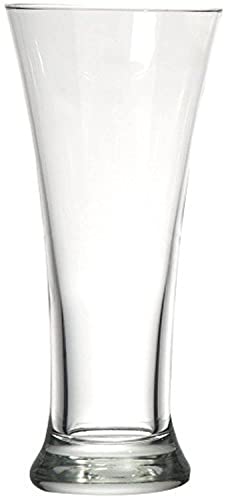 Circleware Quench Beer Drinking Glasses, Set of 4, Home & Kitchen Entertainment Dinnerware Highball Glassware for Water, Wine, Juice and Best Bar Liquor Dining Decor Beverage, 11.8 oz, Clear