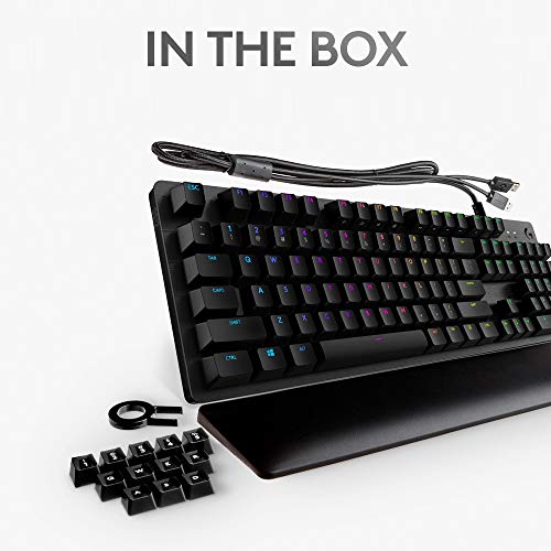 Logitech G513 RGB Backlit Mechanical Gaming Keyboard with GX Blue Clicky Key Switches (Carbon)