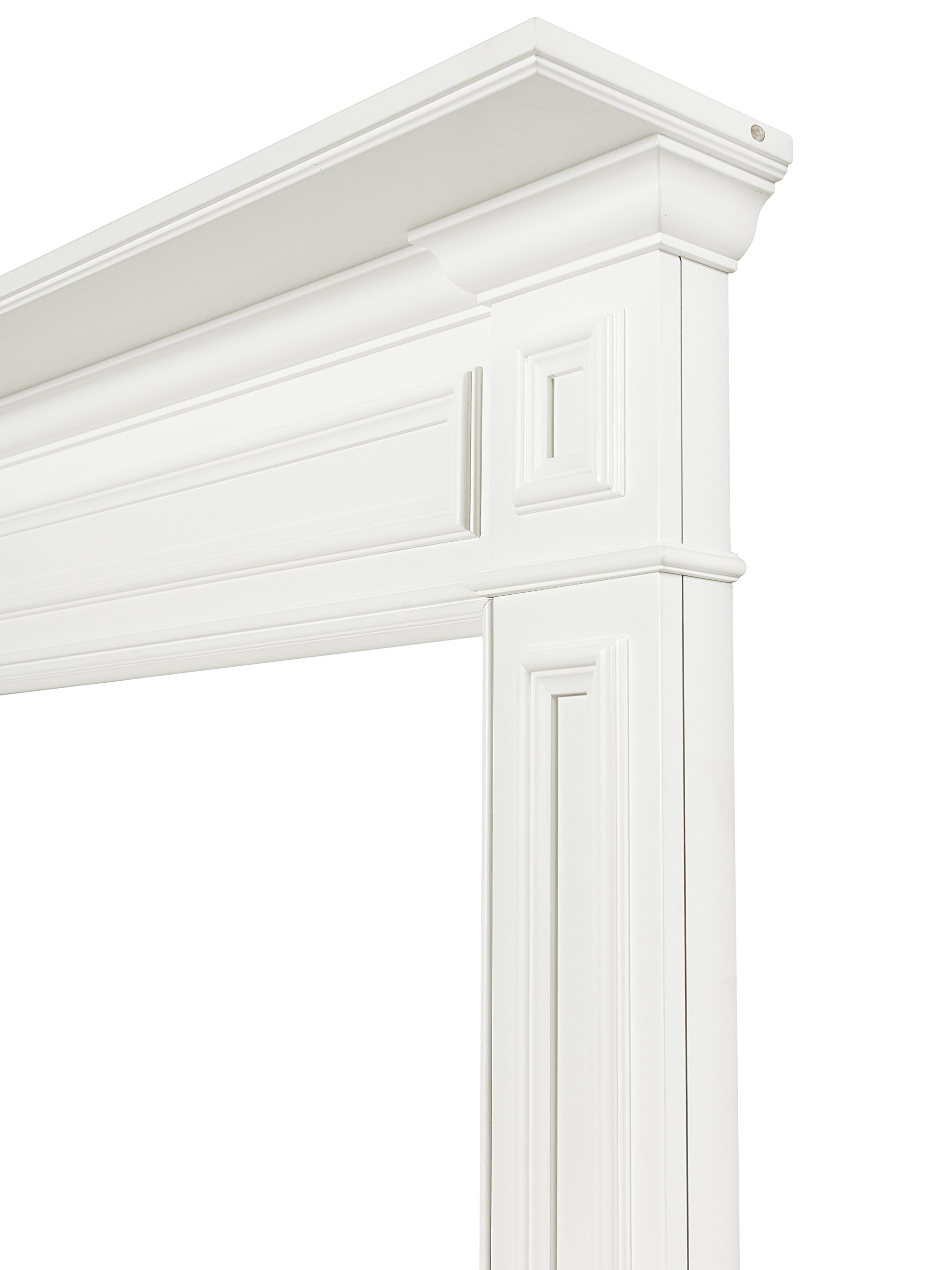 Pearl Mantels 525-48 Mike Fireplace Mantel Surround MDF, 48-Inch, White 48 Inch