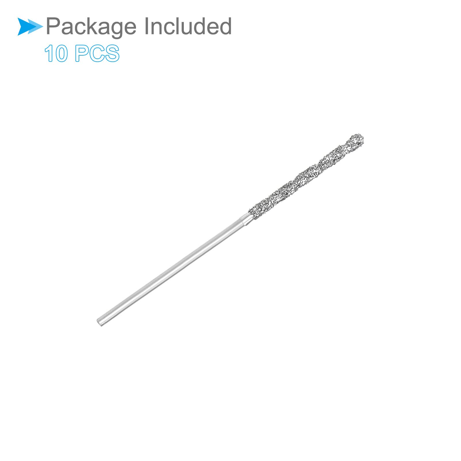 CoCud Diamond Twist Drill Bits, 1mm Drill Bit Diameter, Metric Tipped Drill Bit High Speed Steel - (Applications: for Glass Sea Shells), 10-Pieces