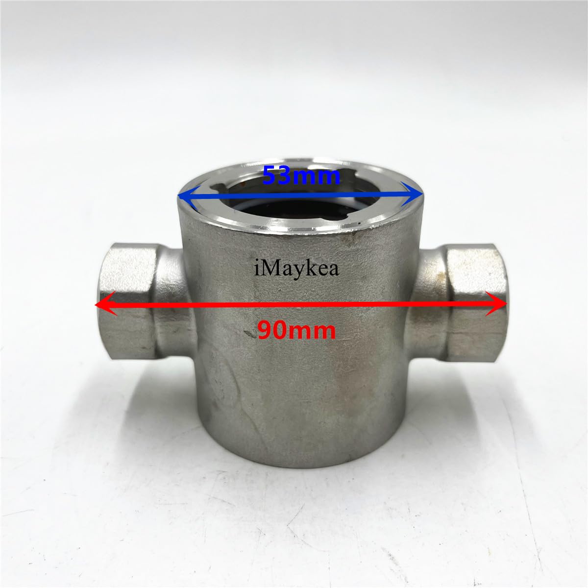 iMaykea 1/2" NPT Sight Glass Stainless Steel 304 Water Flow Indicator with Concentric PTFE Impeller