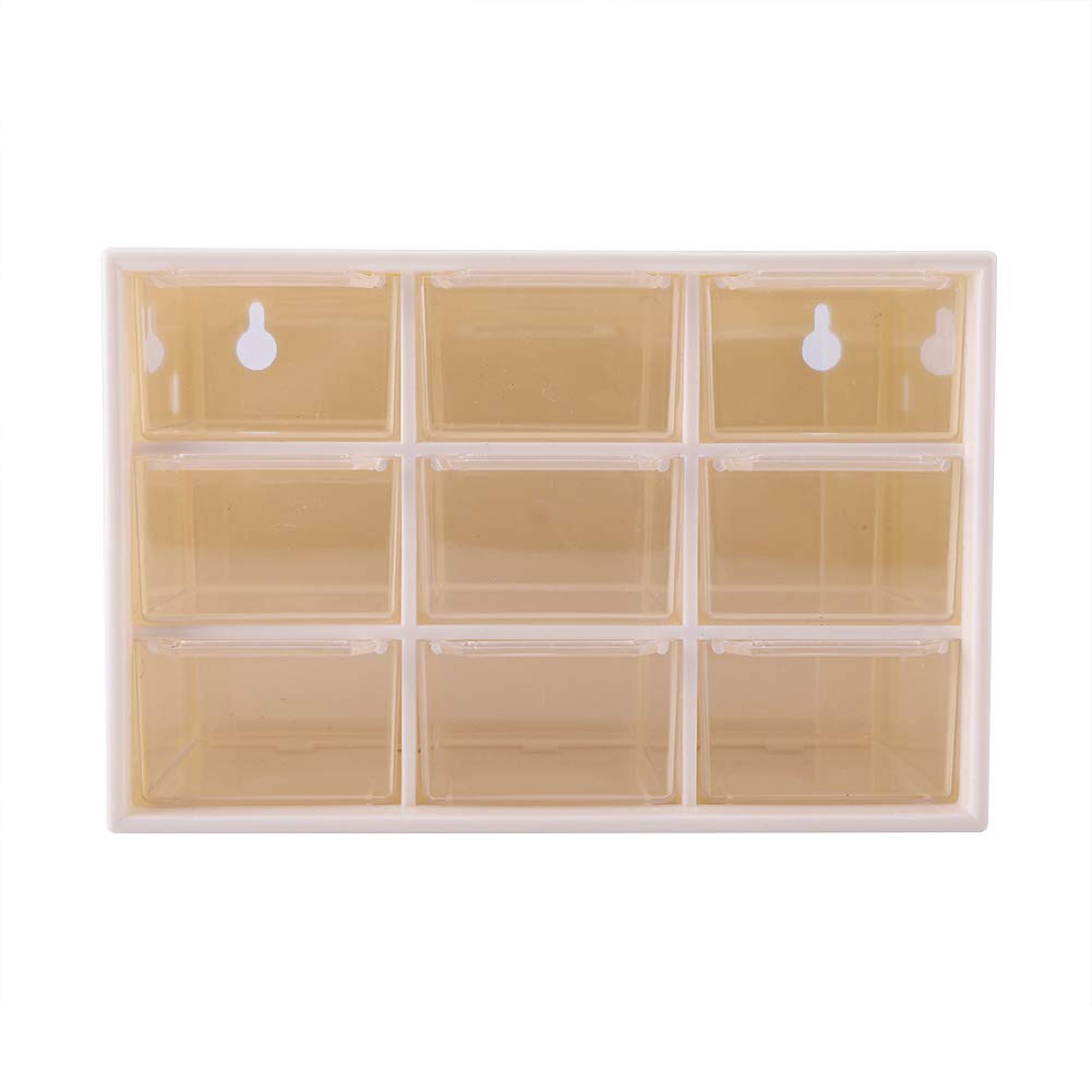 Fdit 9 Ders Multi Desktop Storage Box Cosmetics and Jewelry Storage Organizer Case Hardware and Craft Cabinet(1#)