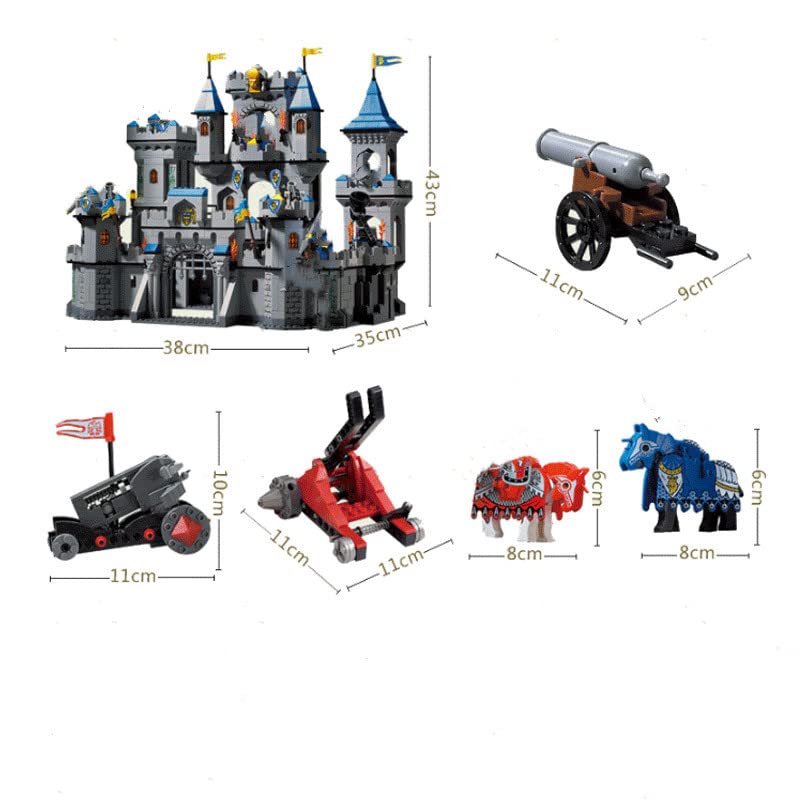 dadaguy Lion Knights Castle, European Medieval Castle Model Architecture Building Blocks kit Construction Building Model Set Toy for Adults and Kids