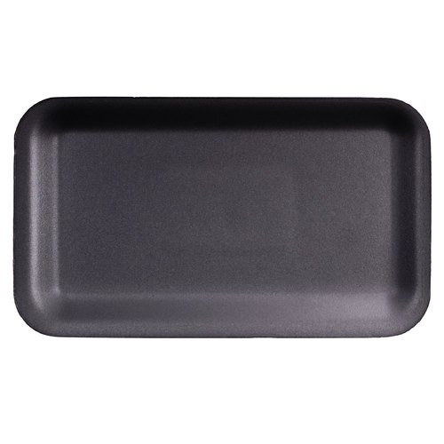 CKF 35SBK, 35S Black Foam Meat Trays, Disposable Standard Supermarket Meat Poultry Frozen Food Trays, 500-Piece Bundle