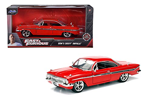 Jada Toys Fast & Furious 8 1:24 Diecast - Dom's Chevy Impala Vehicle , Red
