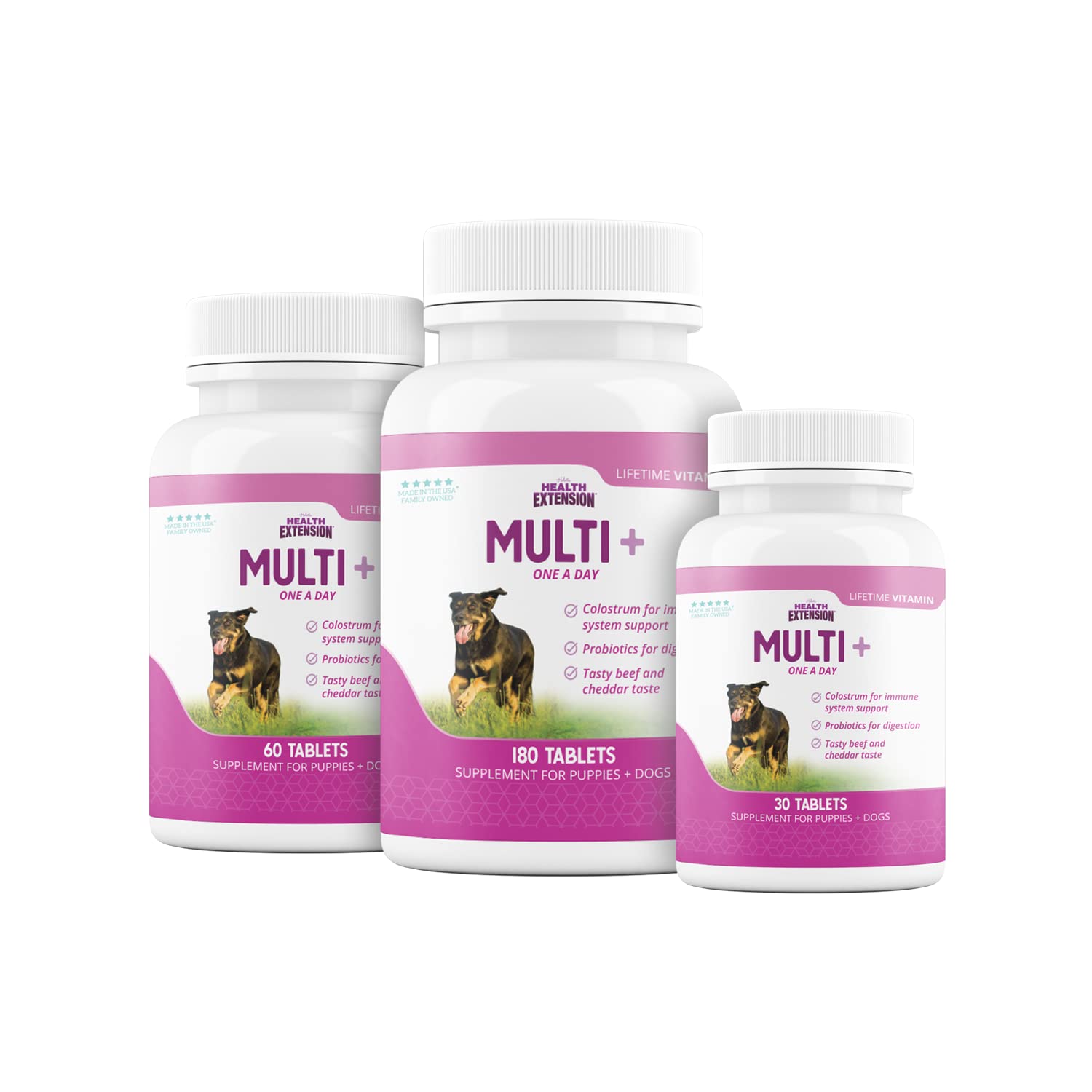 Health Extension Lifetime Multivitamin and Mineral Tablets for Dogs & Puppies, 30 Tablets - Immune, Digestion, Joint Support, Coat & Skin Health