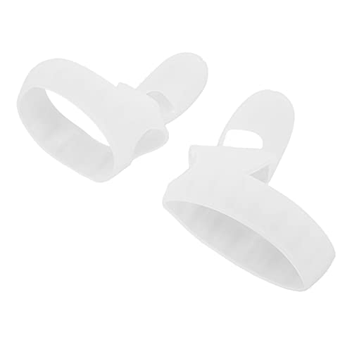 ciciglow VR Silicone Handle Protective Cover, Full Protection Touch Controller Grip Cover Transparent Handle Grips Protector for Quest 2(Transparent White)