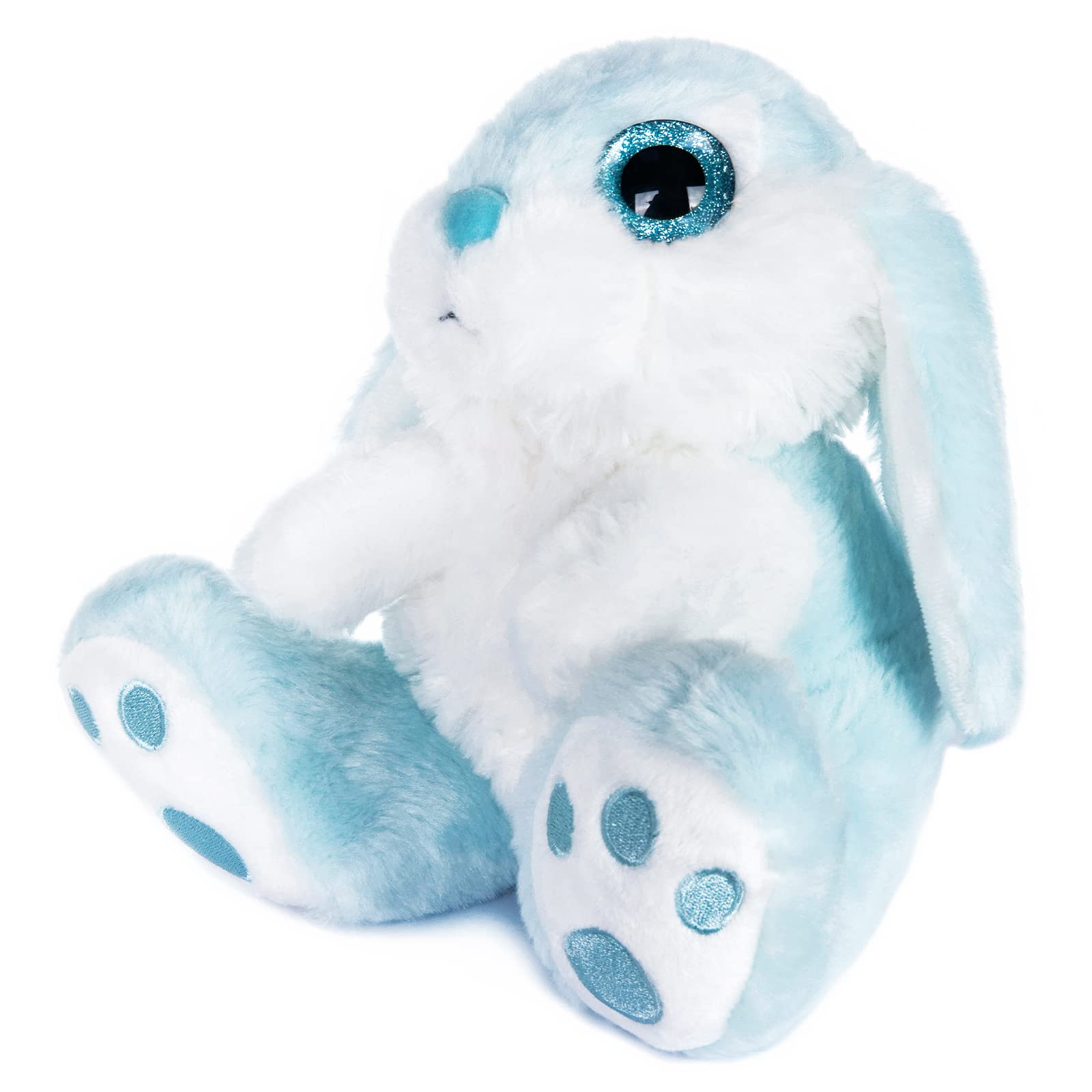 My OLi 8.5" Plush Bunny Stuffed Rabbit Floppy Ear Sitting Bunny Stuffed Animal Gray Plush Toy Gifts for Babies Kids Boys Girls