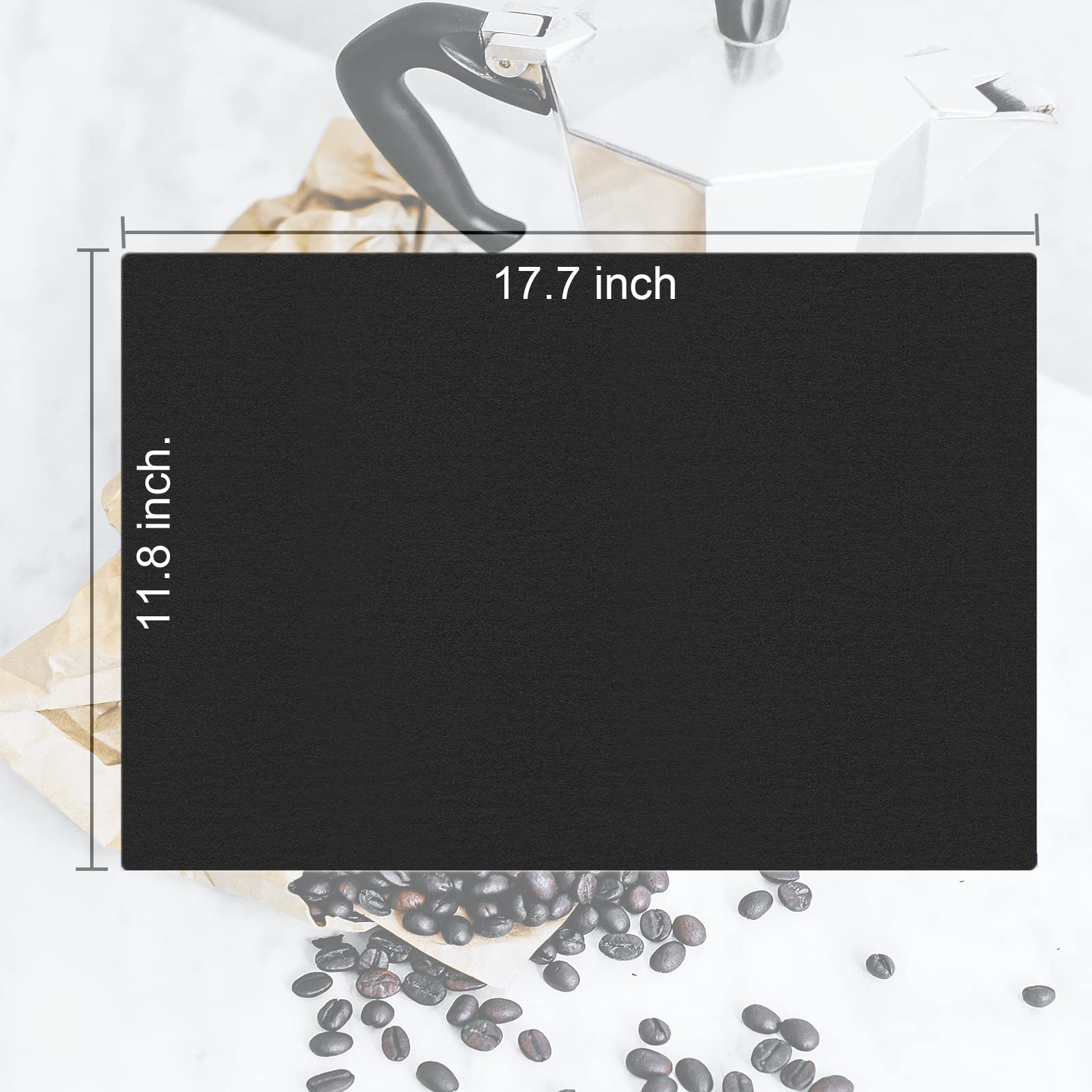 Coffee Bar Mat for Spill-proof, 18 x 12 Inch Hide Stain Abosrbent Coffee Mat | Non-Slip Rubber Backed Coffee Bar Accessories Under the Cofee Machines