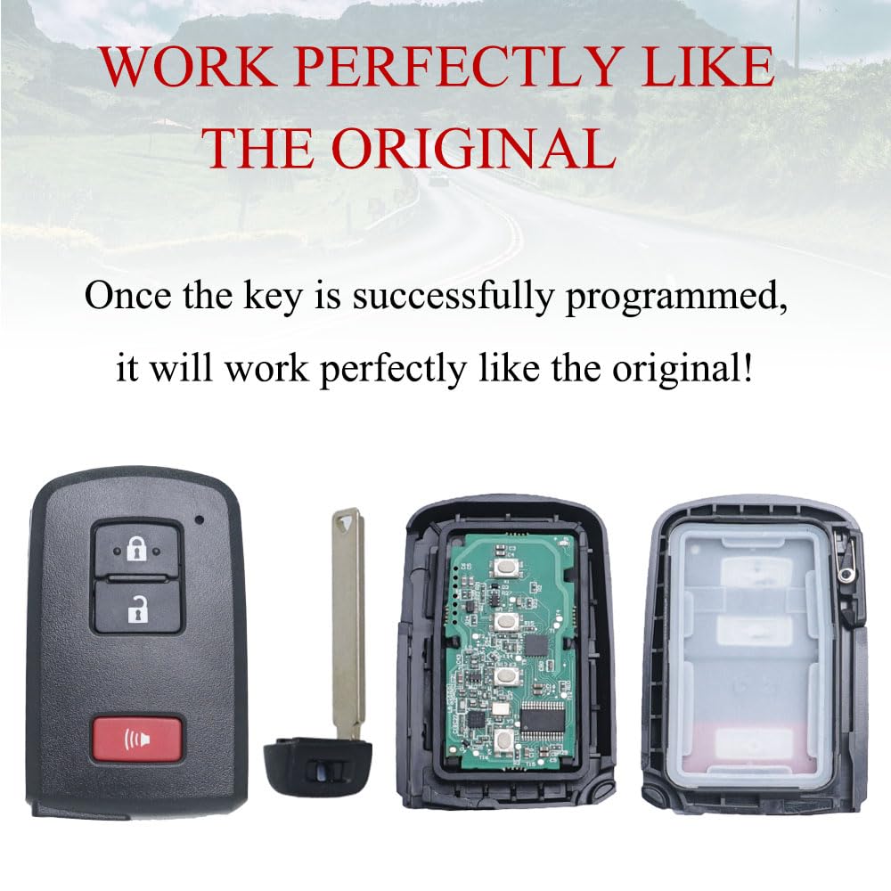 Smart Key Fob Remote Replacement Fits for Toyota Prius / Prius C 2012 2013 2014 2015 2016 2017 2018 2019 / RAV4 2013-2018 HYQ14FBA Keyless Entry Remote Control G-Board 89904-52290