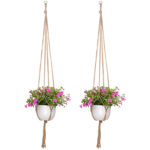 EBOOT 2 Pack 48 Inches Plant Hanger Flower Pot Plant Holder for Indoor Outdoor Decorations, Large, 4 Legs