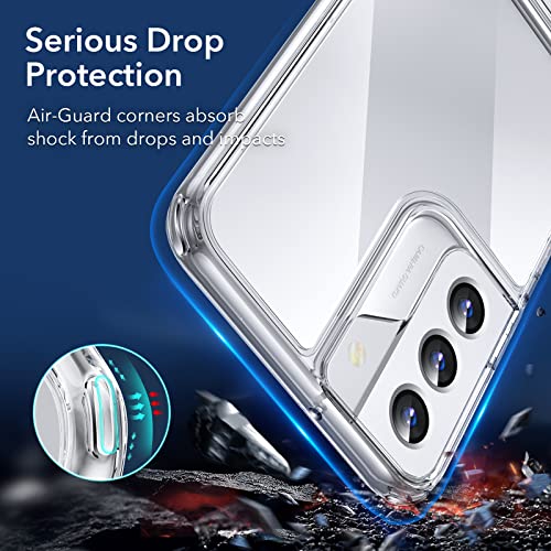 ESR Metal Kickstand Case Compatible with Samsung Galaxy S22 (6.1 Inch) (2022), Versatile Patented Kickstand, Crystal Clear Scratch-Resistant Back Cover, Clear