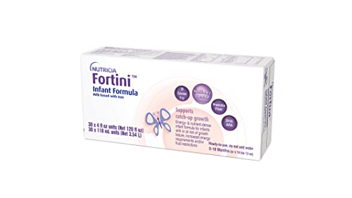 Nutricia Fortini Infant Formula - Milk-Based, Energy-and Nutrient-dense Baby Formula with Iron - 4 Fl Oz Carton (Case of 30)