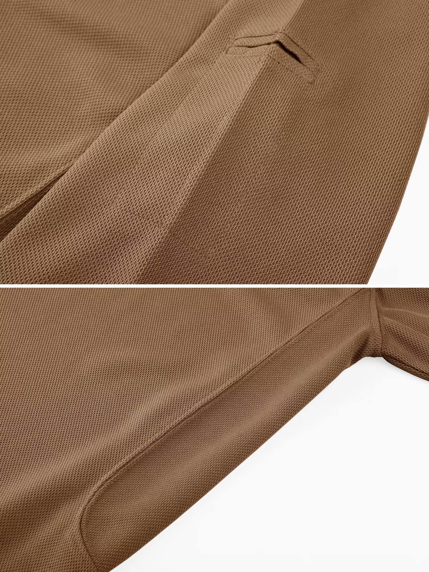 MAGCOMSEN Mens Polo Shirts Short Sleeve Work Shirts Golf Shirts Casual Shirts Quick Dry Shirts Summer Shirts Brown L