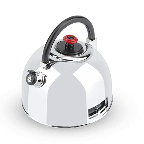 Eboxer 60 Minute Mechanical Kitchen Timer, Teapot Shaped Cooking Timer Clock, Stainless Steel Wind Up Dial Rotating Countdown Egg Timer, Sets from 0 to 60 Minutes