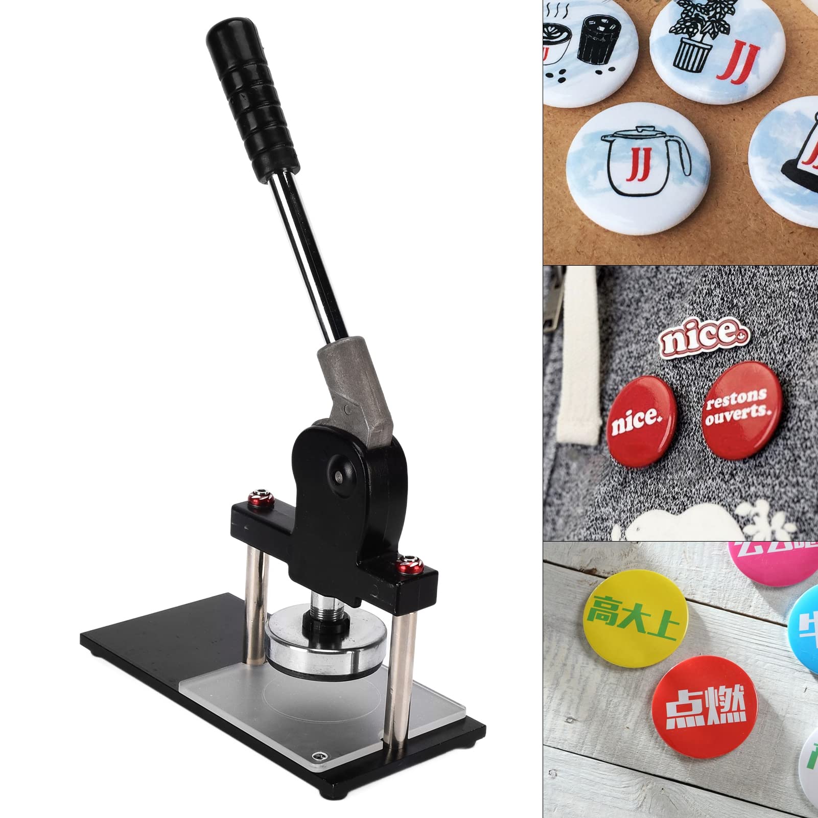 Button Maker Machine Multiple Sizes, Multiple Sheets Heavy Duty Molds Button Maker Multiple Sizes for DIY Custom Buttons for Advertising
