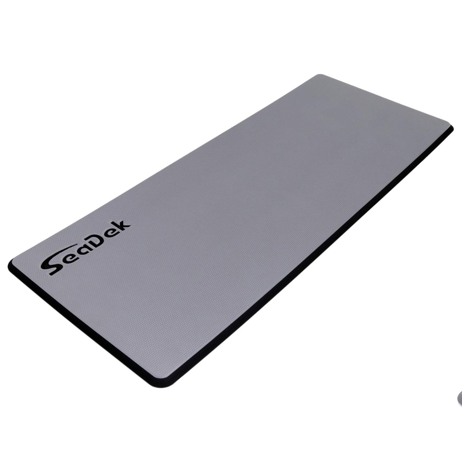Castaway Customs | SeaDek 13mm Foam | Embossed Anti- Fatigue Helm Station Pad | Non Slip Boat Standing Mat | 3M Adhesive Backing (Storm Gray/Black, Small)
