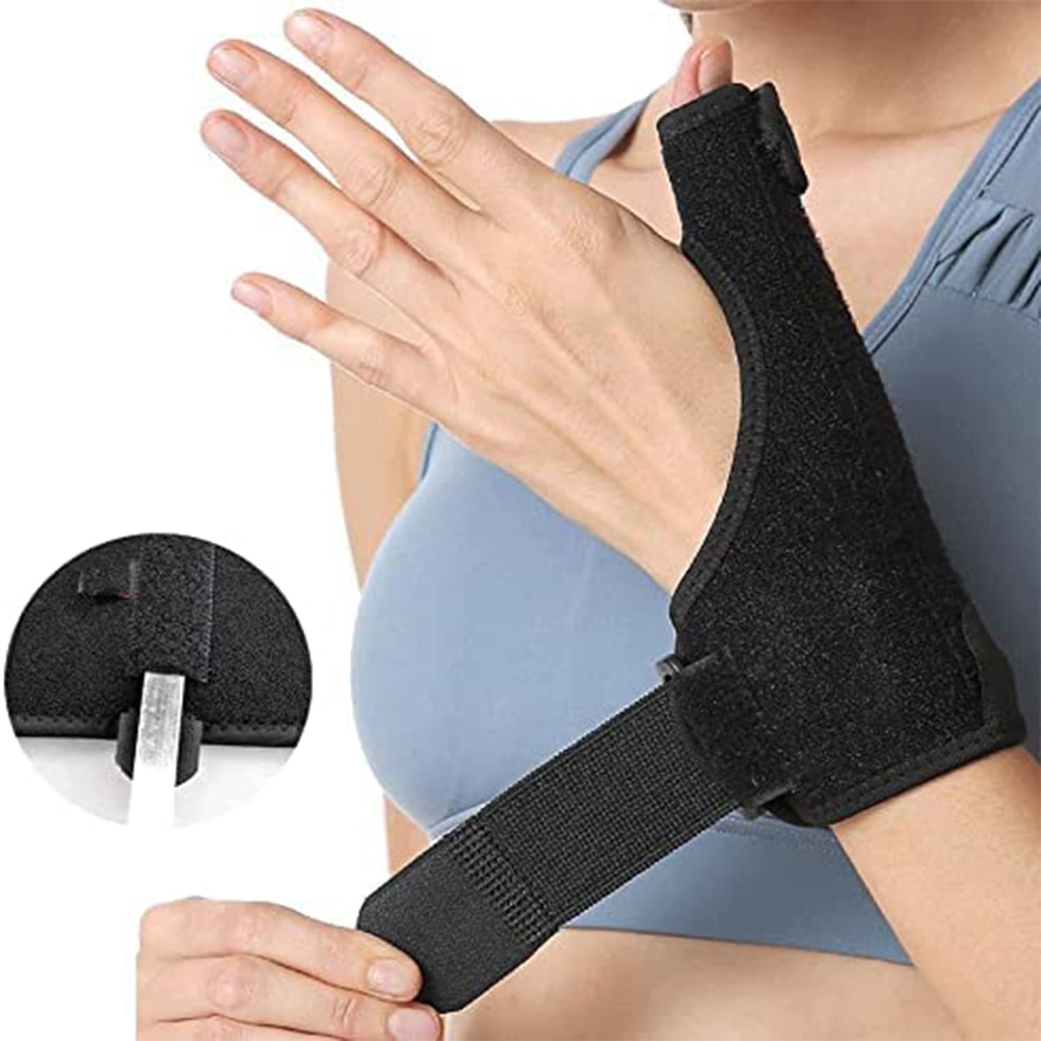Cinlitek Thumb Splint Spica Brace|Provides Support to Wrist & Thumb|Guards Left or Right Hand|For Fracture Arthritis Tenosynovitis & Carpal Tunnel Syndrome|Adjustable for Left or Right Hand