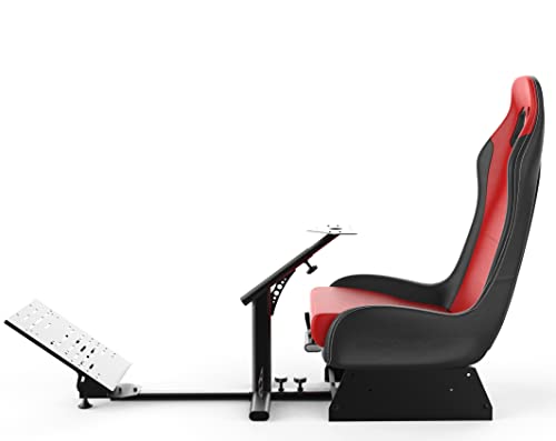 cirearoa Racing Wheel Stand with seat Gaming Chair Driving Cockpit for All Logitech G923 | G29 | G920 | Thrustmaster | Fanatec Wheels | Xbox One, PS4, PC Platforms (Black/Red)