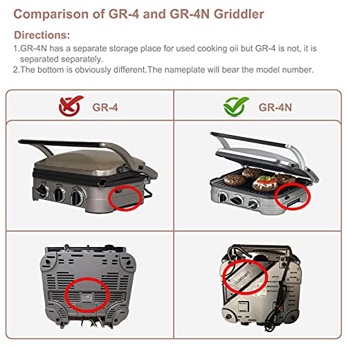 Waffle Plates for Cuisinart Griddler GR-4NP1 5-in-1,Cuisinart Waffle Plates for Griddler, Cuisinart Griddler Waffle Plates, Nonstick coating baking waffle plates,2 pcs