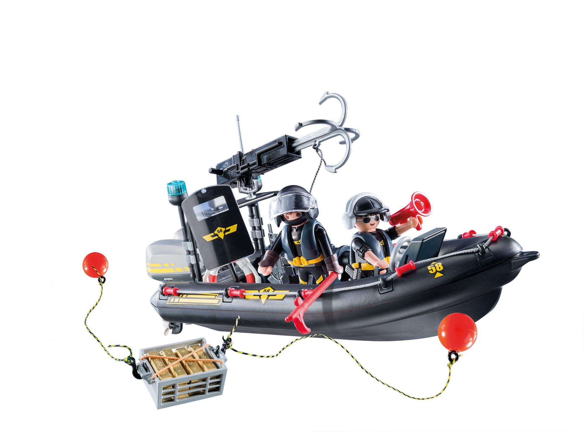Playmobil Tactical Unit Boat, Multicolor