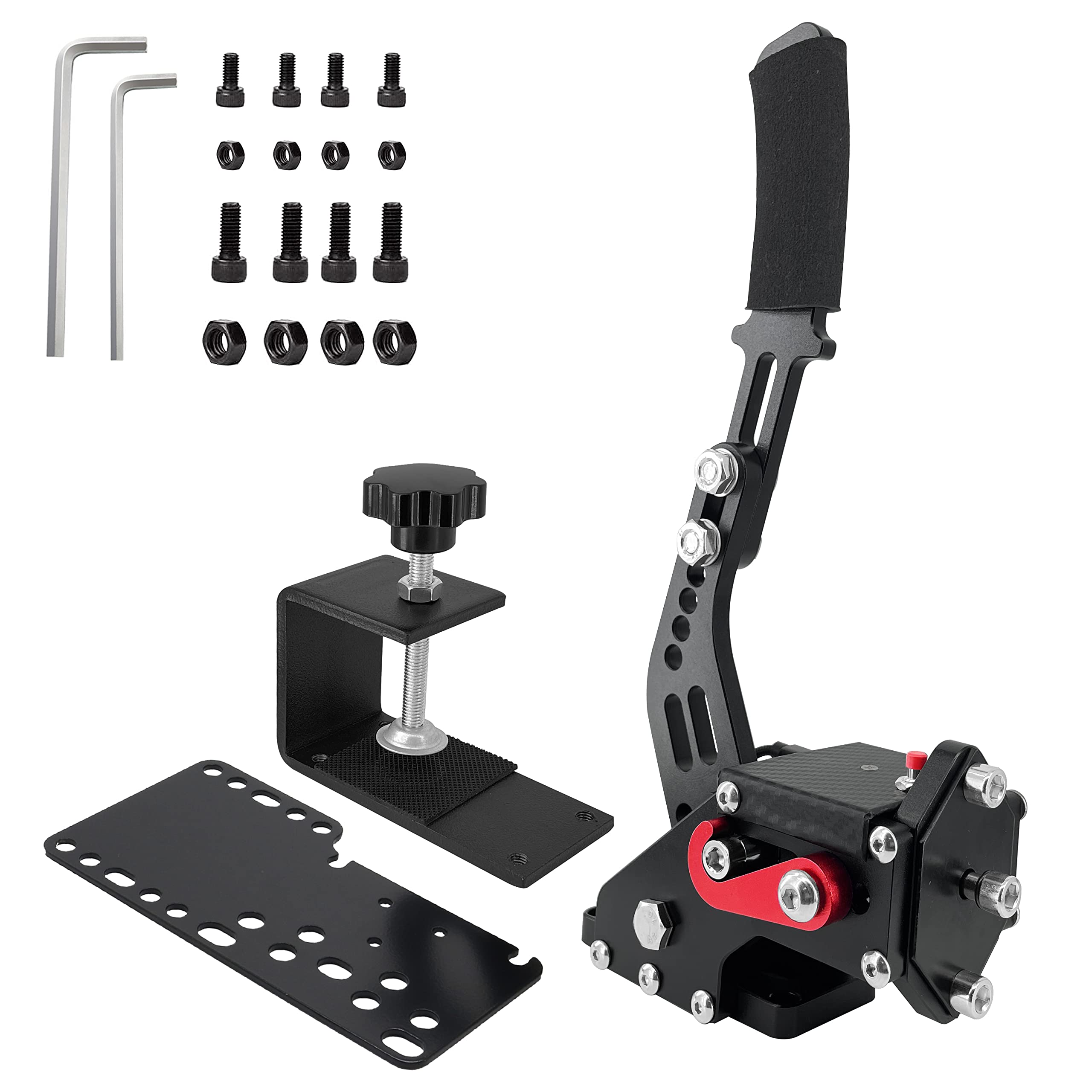 CXCESNS USB PS 4/5 handbrake Compatible with Logitech G29 Steering Wheel, 64-bit USB PC handbrake Applicable for simulated racing games with clip and Sim Card, 11.8" (PC+PS 4/5 system only)