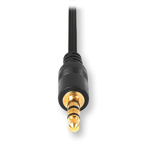 ReTrak Retractable Headphone Splitter, Black (ETCABLESPLBLK)