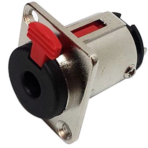 CESS 6.35mm 1/4 Inch Female Stereo TRS Audio Socket Jack Connector Panel/Chassis Mount - 6.35mm Stereo Socket (4 Pack)