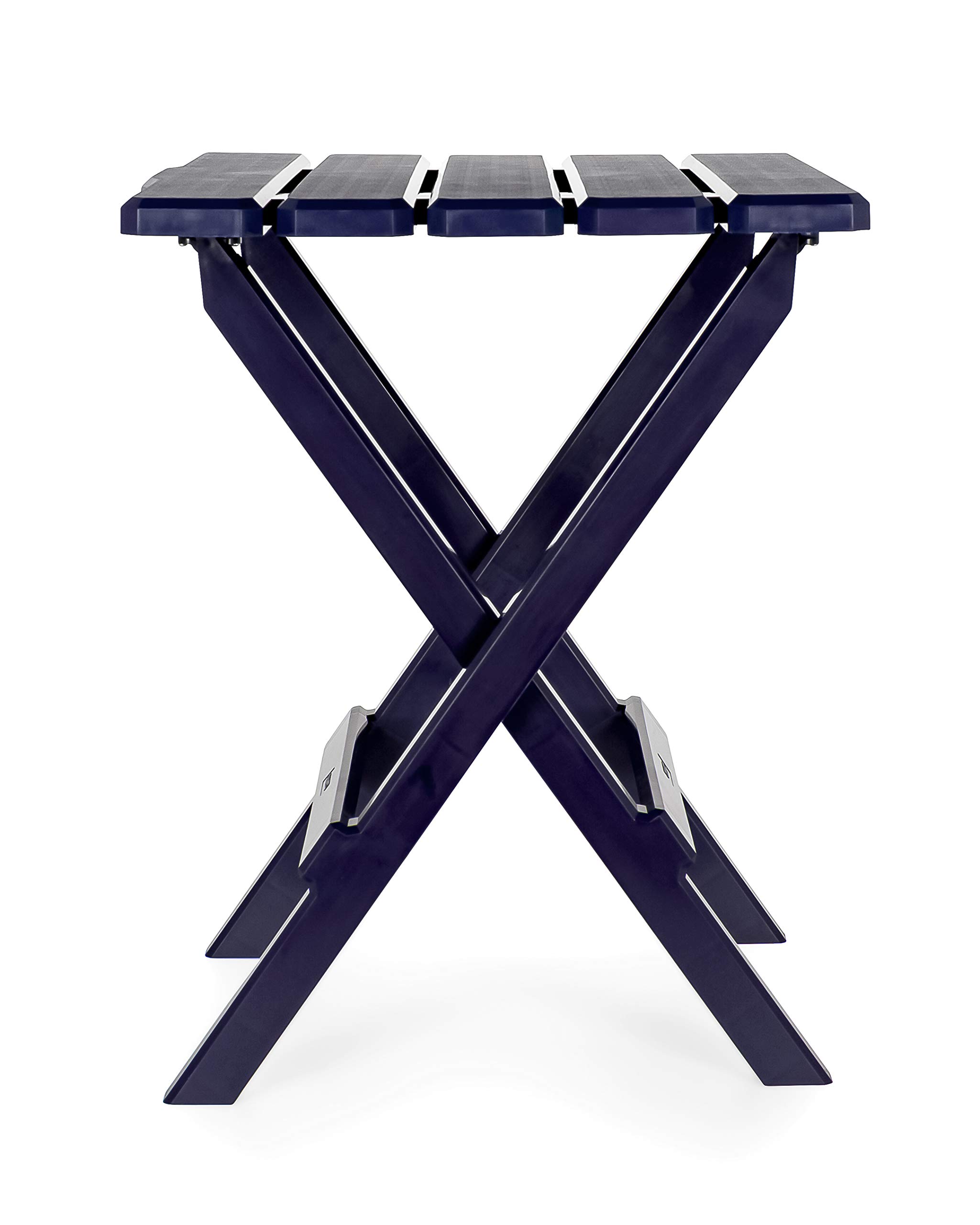 Camco Navy Large Adirondack Portable Outdoor Folding Side Table-Perfect for The Beach, Camping, Picnics, Cookouts and More-Weatherproof and Rust Resistant (21039)