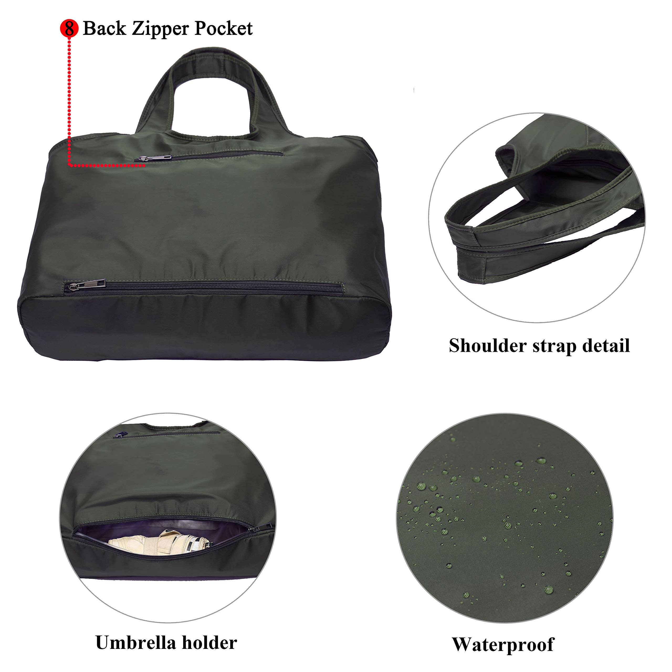 Women Fashion Large Tote Shoulder Handbag Waterproof Tote Bag Multi-function Nylon Travel Shoulder
