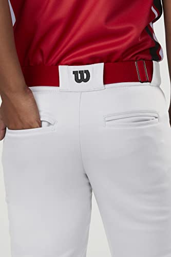 WILSON Boys' P202 Open Bottom Pant, Team White, Large