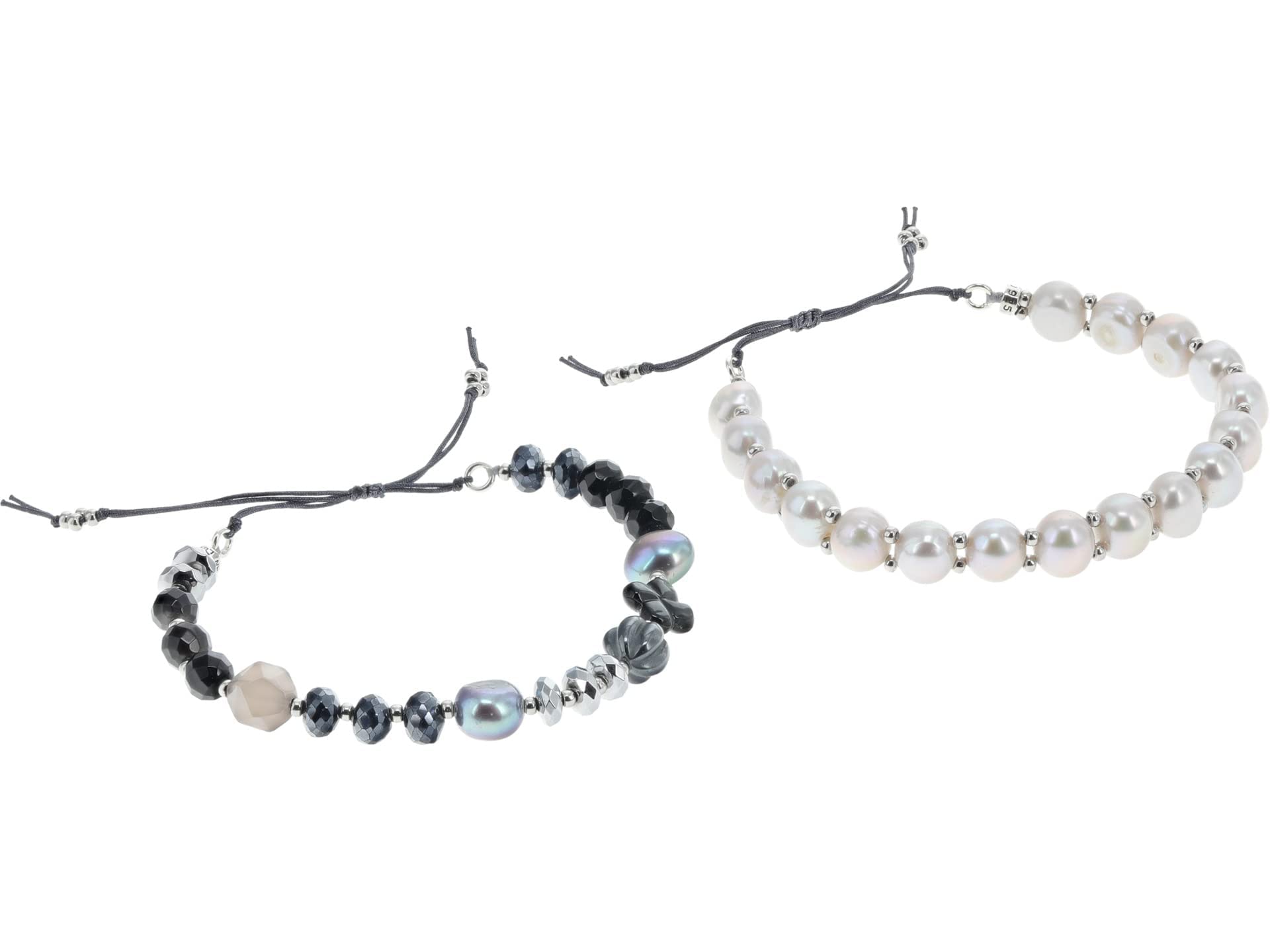 Chan Luu Black Pull Tie Bracelet Set Black Mix One Size