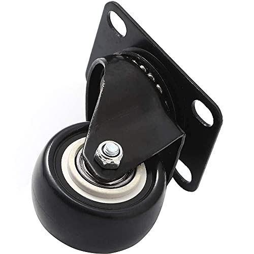 Online Best Service 24 Pack Swivel 2" Caster Wheels Rubber Base with Top Plate & Bearing Heavy Duty (24 Pack Without Brake)