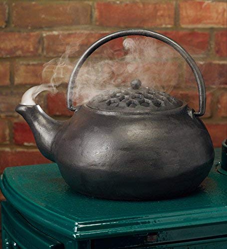 Honeycomb Top Wood Stove Steamer| Solid Cast Iron| Matte Black Finish| Rust Resistant| Decorative Functional Alternative to Electric Humidifiers| 3 QT Capacity| 11.25" L x 8.5" W x 4.25" H