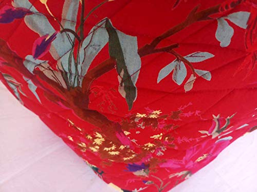 Handmade Indian Print Cotton Tea Cosy Tea Cozy teapot Kettle Cover Teapot Cover Traditional Tea Quilt Tea Cozies (Red)