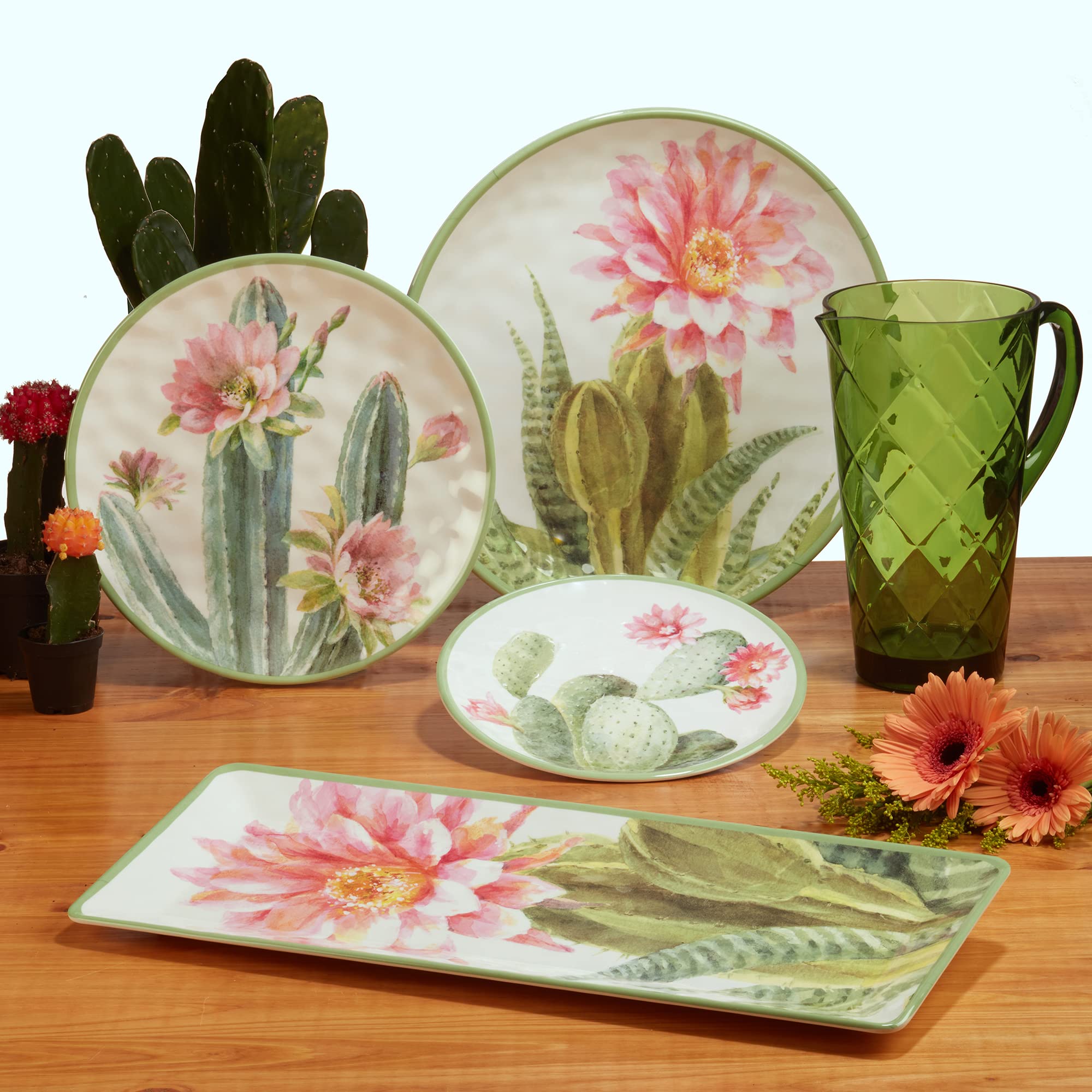 Certified International Desert Beauty 12 Piece Melamine Dinnerware Set, Service For 4