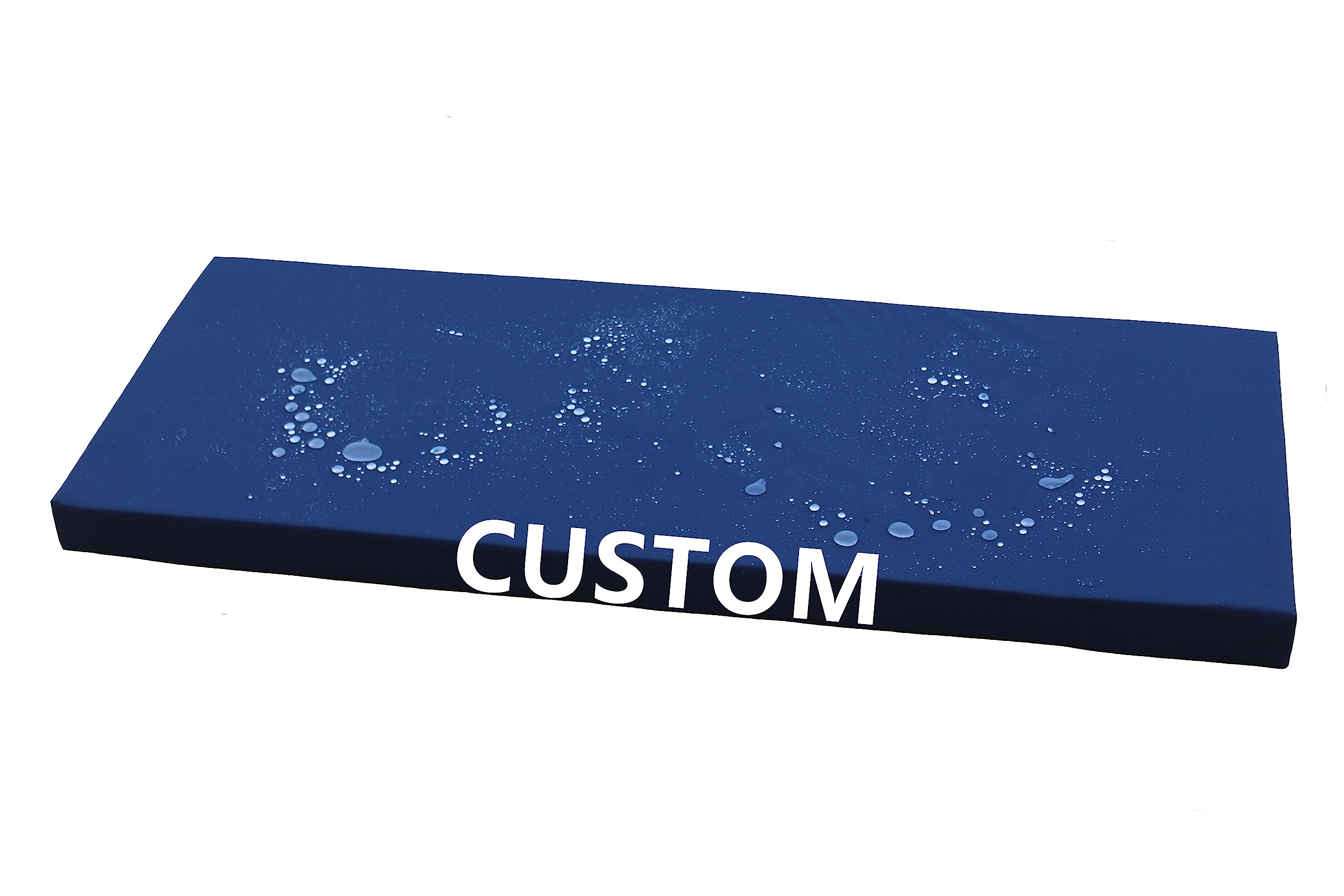 SINCERE Custom Outdoor Bench Cushion, Patio Furniture Cushions, Non-silp Waterproof Seat Cushions, Personalized Garden Cushion Seat, Bespoke Bench Pad(Custom SizeColor), Waterproof-Dark Blue