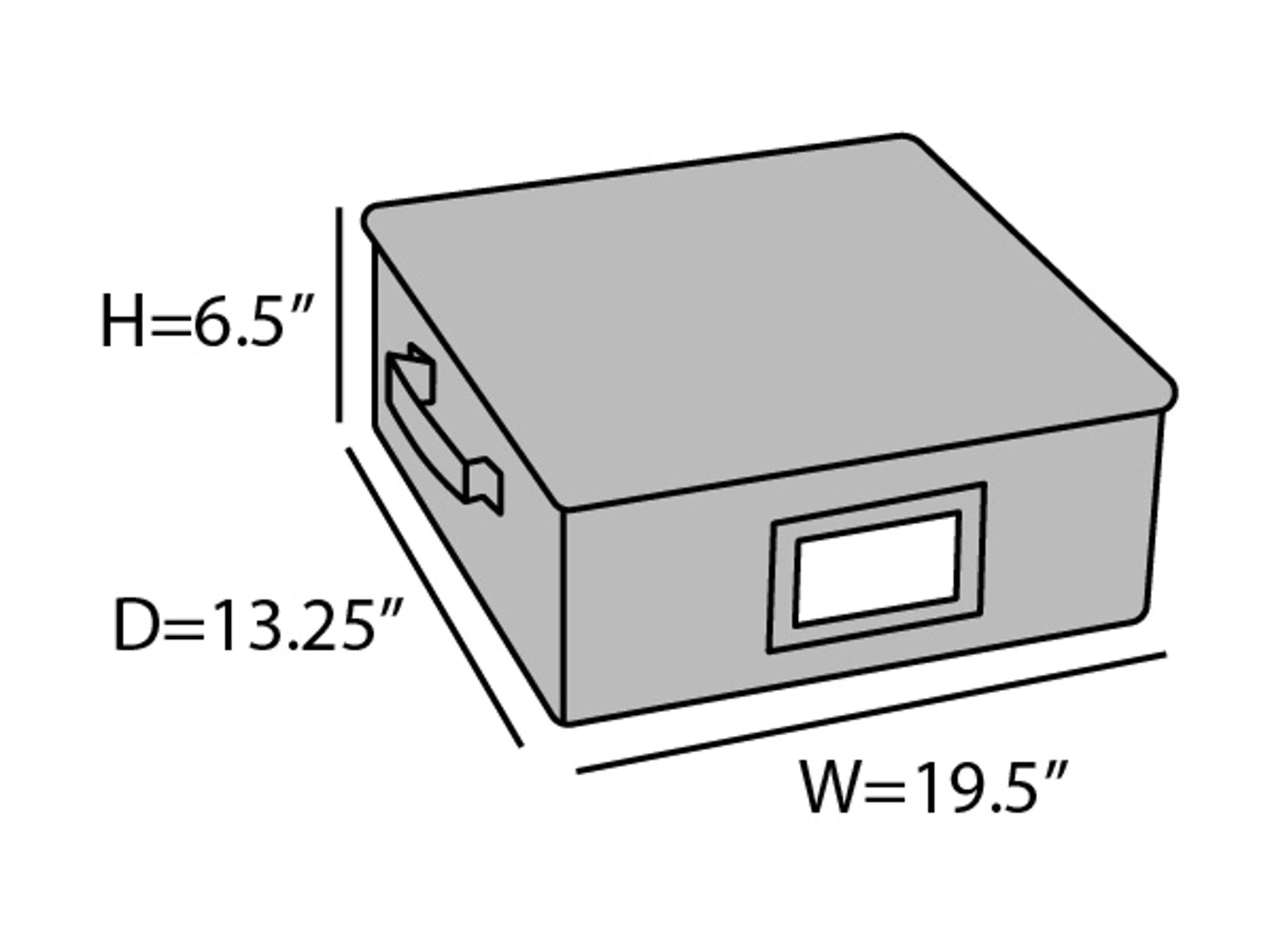 Covermates Keepsakes - Zip-Top Storage Box - Heavy Duty Polyester- Reinforced Handles - Stackable Design - Indoor Storage, Graphite
