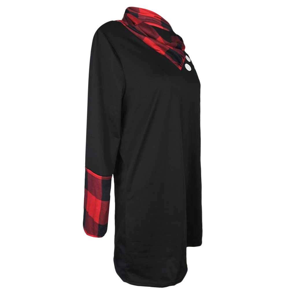 Women's Pullover Hoodie Funnel Neck Long Sleeve Hooded Sweatshirt Colorblock Patchwork Drawstring Top Blouse
